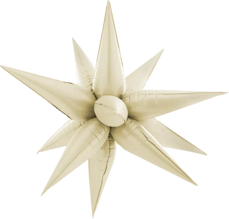 22” Latte 3D Starburst Foil Balloon – theballooncompanyus